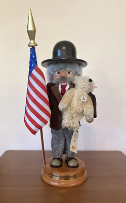 RARE CHRISTIAN ULBRICHT Steiff TEDDY ROOSEVELT NUTCRACKER Signed LE 312 ...