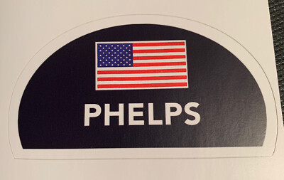 Michael Phelps Swim Cap Sticker Navy Decal Swimming USA Olympics 3.9" x ...
