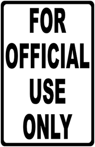 Single Use Only Sign