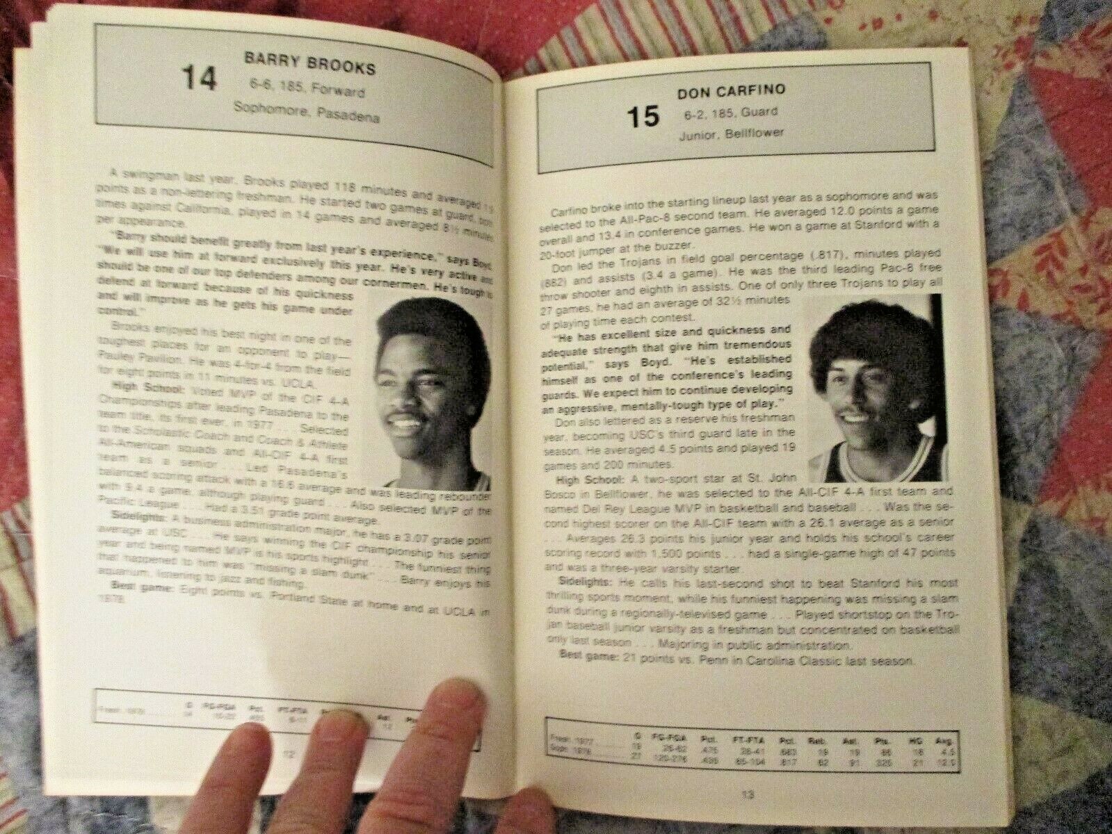 1978-79 USC TROJANS BASKETBALL MEDIA GUIDE Yearbook CLIFF ROBINSON 1979 ...