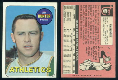 (32220) 1969 Topps 235 Jim Hunter Athletics-EM | eBay