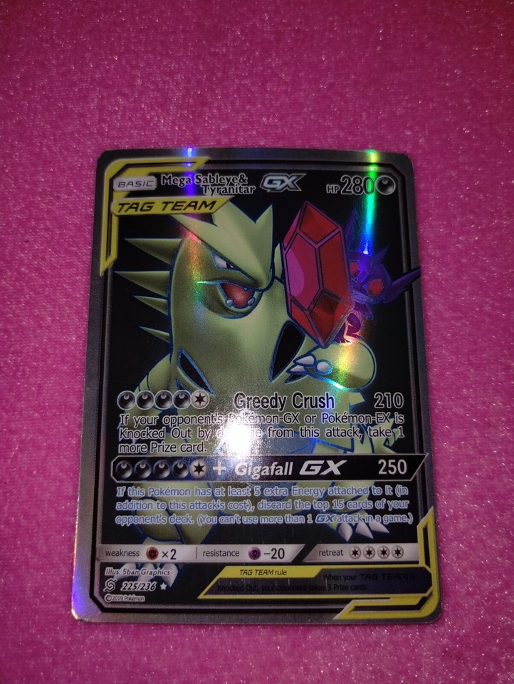 Pokemon GX Mega Sableye & T'yranitar Tag Team 225/236 | eBay