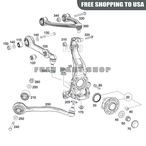 LEMFORDER 2Pcs Control Arm For Mercedes-Benz W222 S550 S63 AMG ...