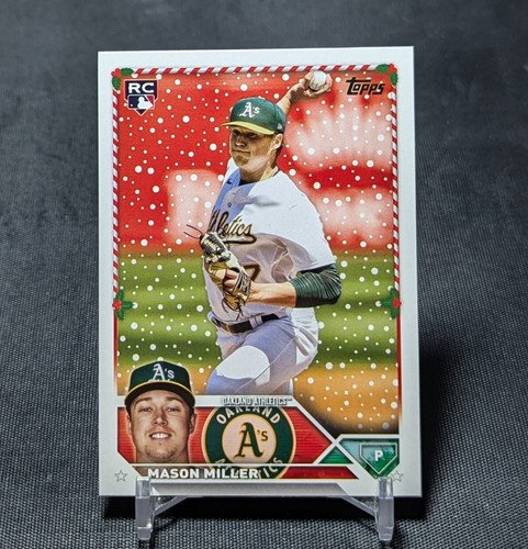 Mason Miller Rookie RC 2023 Topps Holiday Card #H183 Oakland Athletics ...