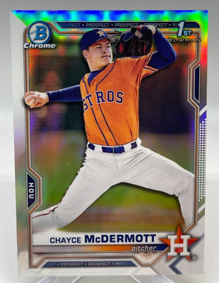 Chayce McDermott 2021 Bowman Draft Chrome 1st Bowman Refractor Houston ...