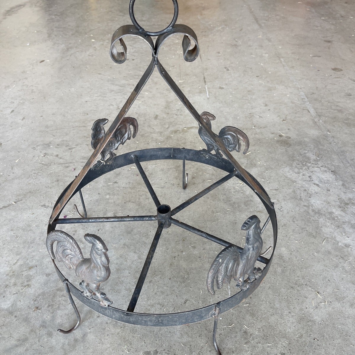 Rooster Pot Rack With Lighting