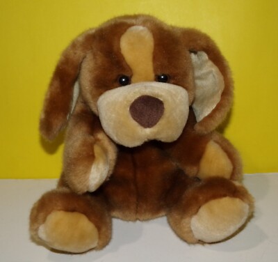 9" Toys R Us Stuffed Animal Alley Dog Darby Tan Hand Puppet Plush Puppy ...