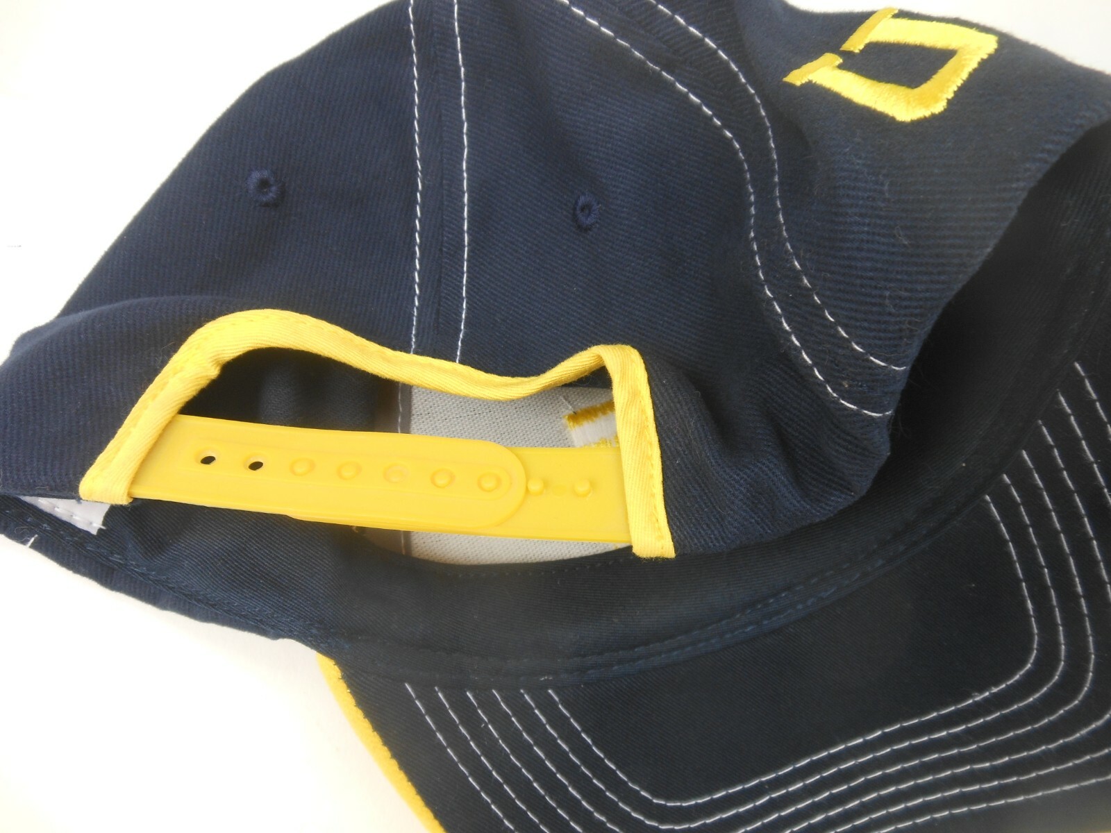 University of Michigan Baseball Cap Embroidered M Logo Russell Snapback ...