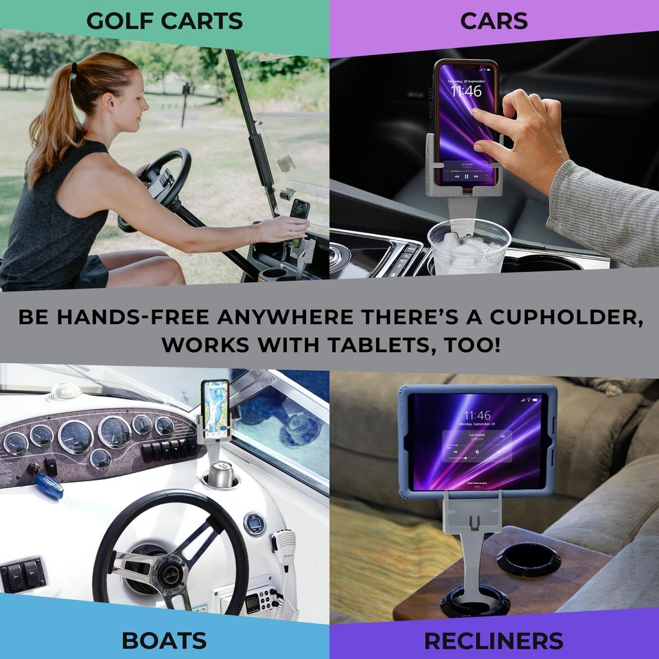 Smartphone Mounts for Cars or Trucks Made in USA by Cell Phone Seat, Universa... | eBay