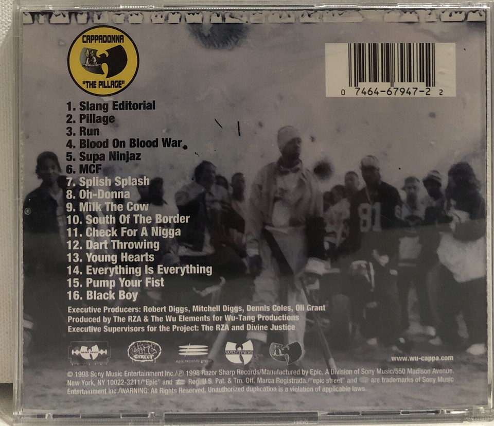 The Pillage [PA] by Cappadonna (CD, Mar-1998, Columbia (USA ...