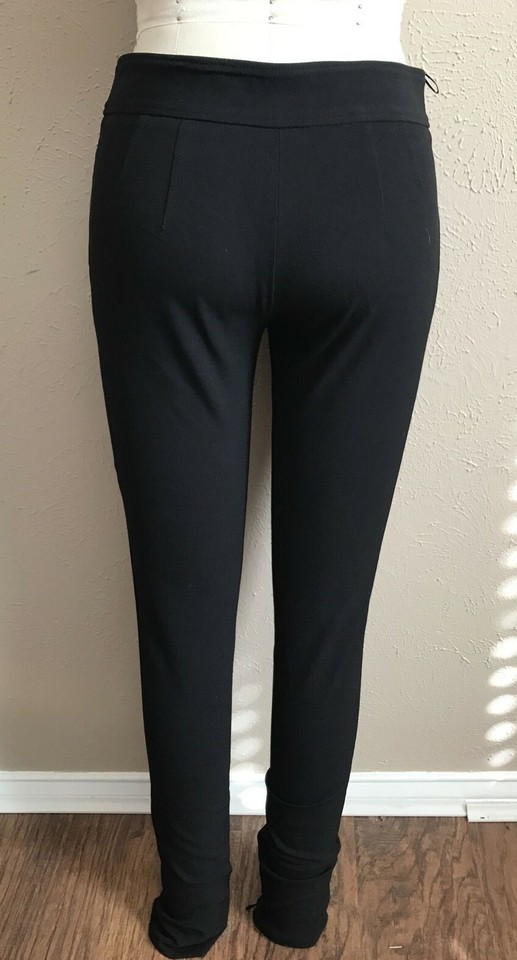 Givenchy Paris Black Women's Flat Front Tapered Skinny Trouser Pants ...