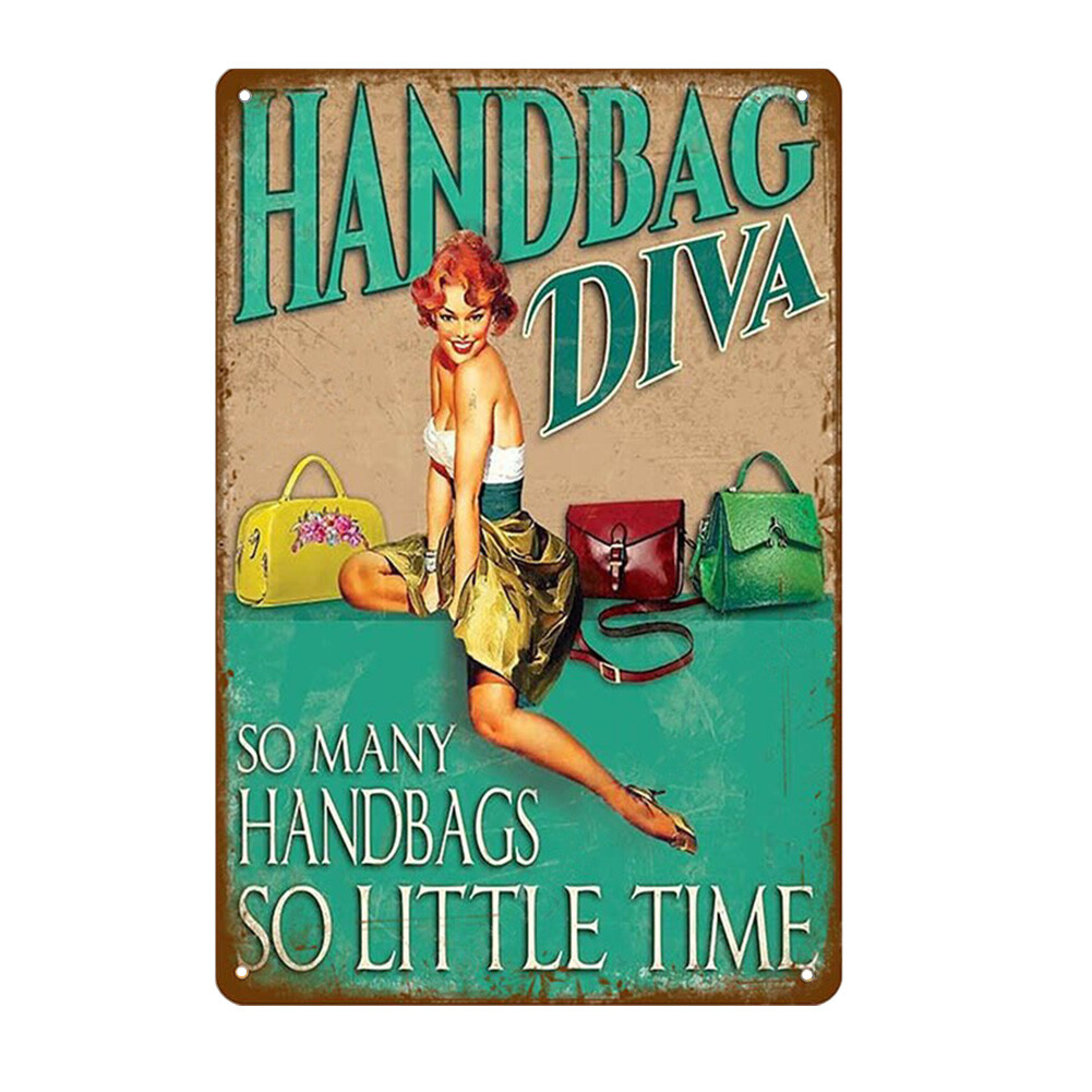 Retro Fantasy Woman Metal Plate Painting for Bar Tin Plaques Wall Sign ...