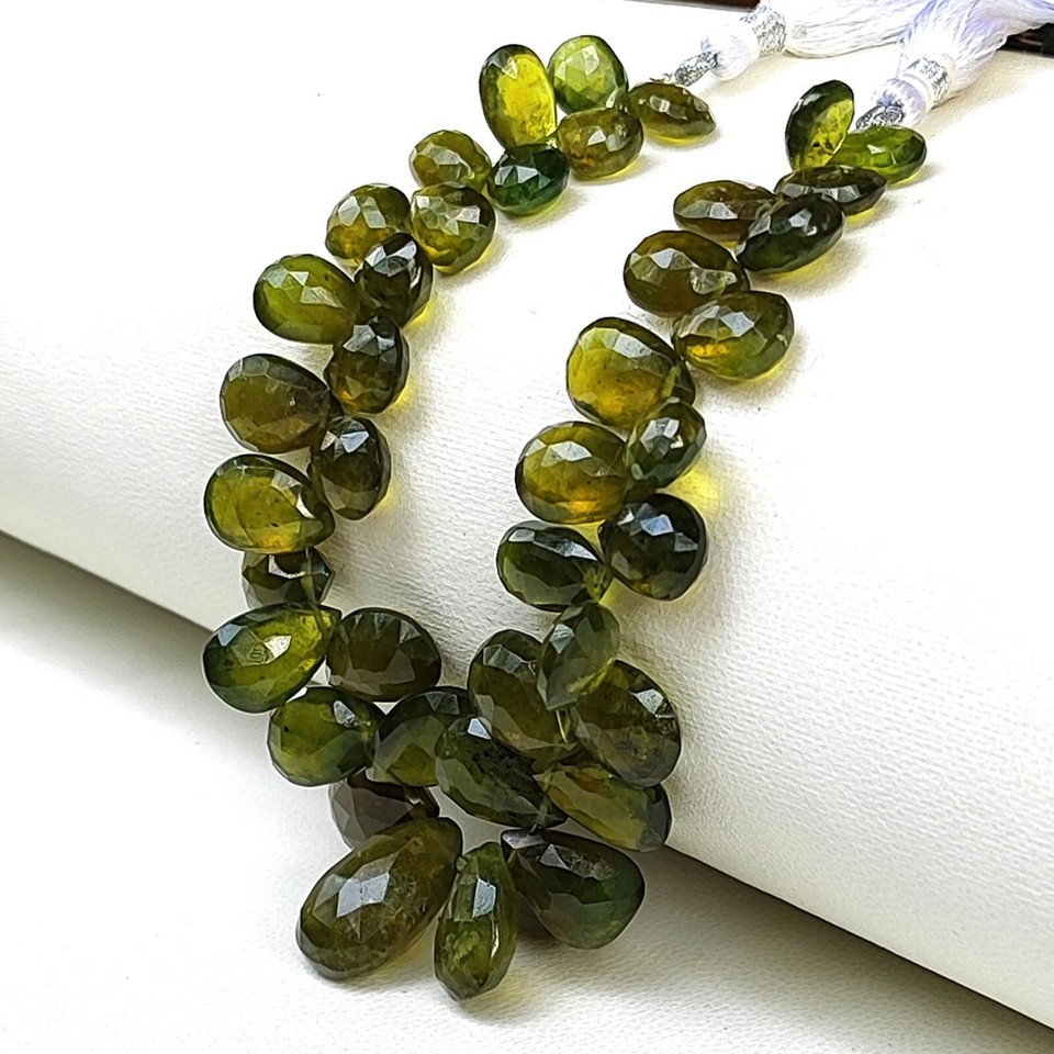 Natural Vesuvianite Idocrase Gems 11x8 to 20x13 mm Pear Cut Briolette 8 ...