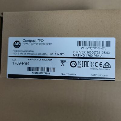 Control Systems and PLCs - Compactlogix Power Supply