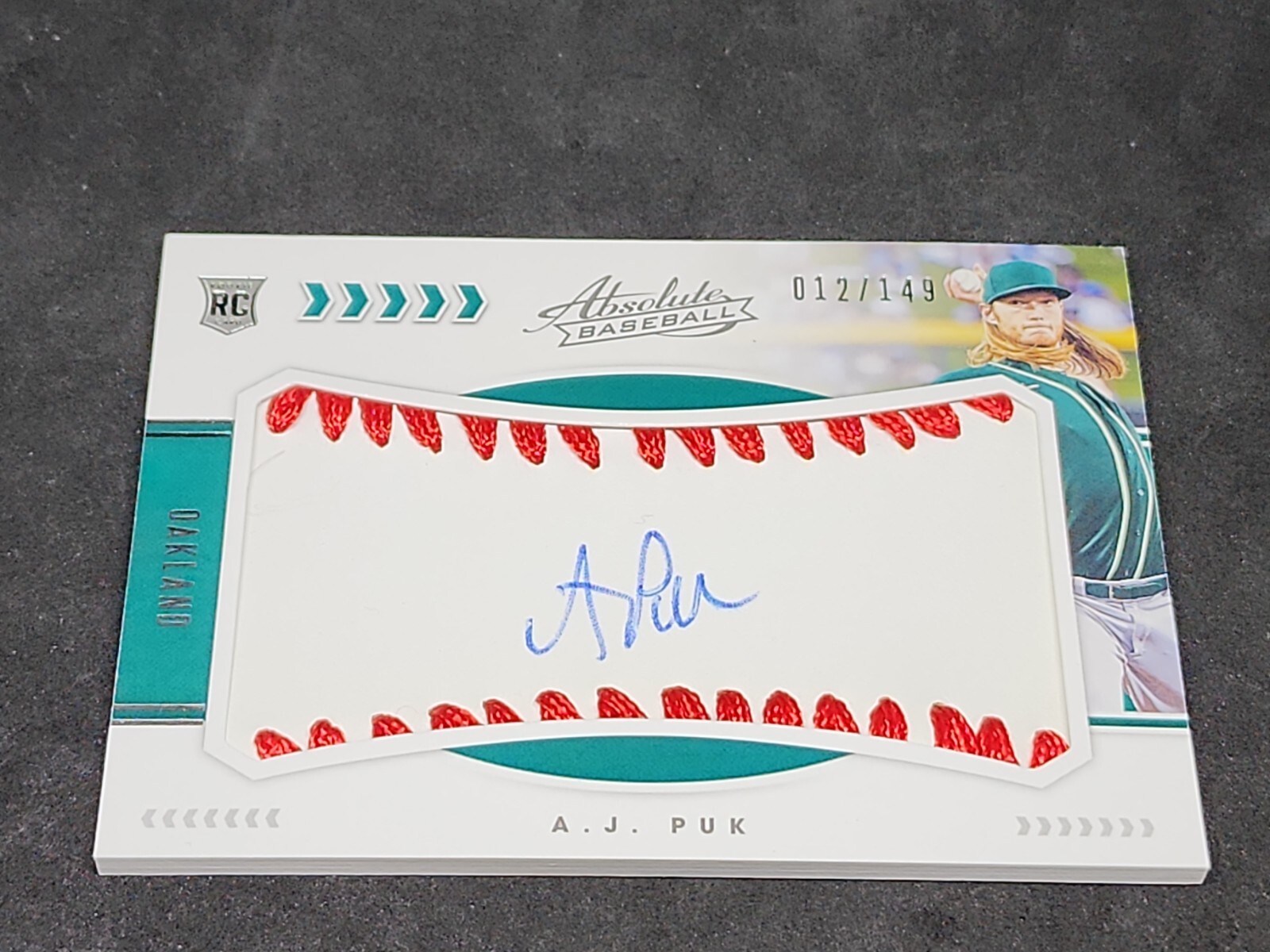 A.J. Puk 2020 Absolute Autograph Auto Rookie RC Card No. 160 Serial ...