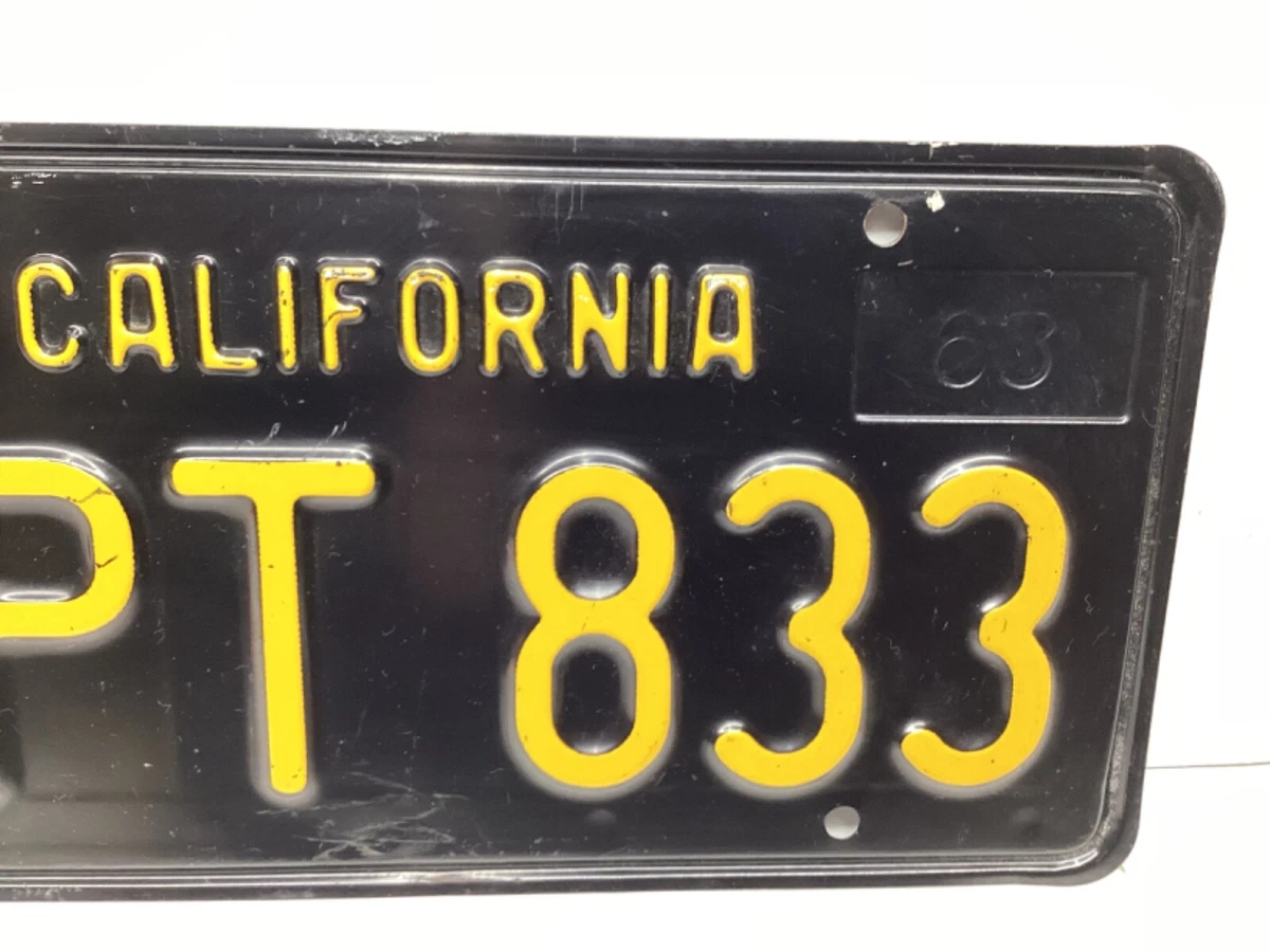 New Black California License Plates