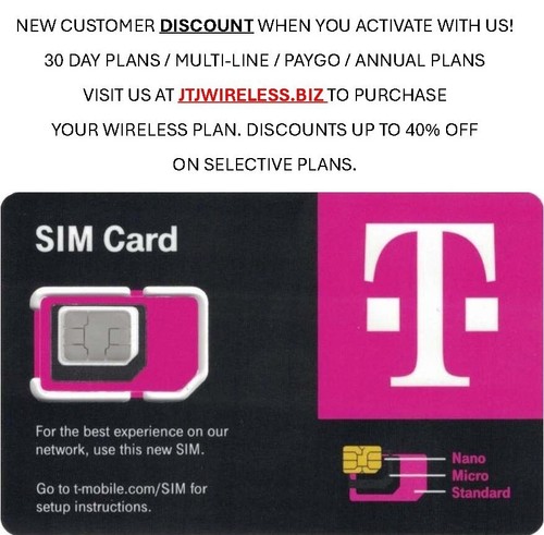T-Mobile 4G & 5G SIM Card (New customer discount when you activate with ...