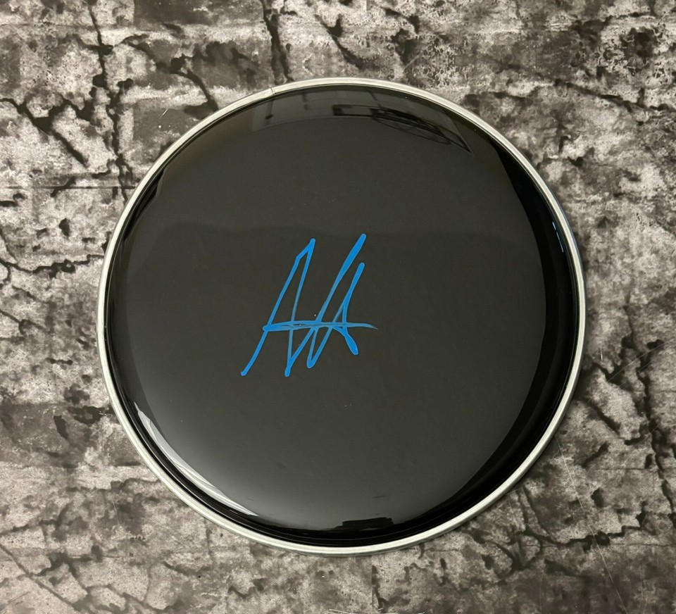 GFA David Lee Roth's Drummer GREGG BISSONETTE Signed 10" Drumhead G11 ...