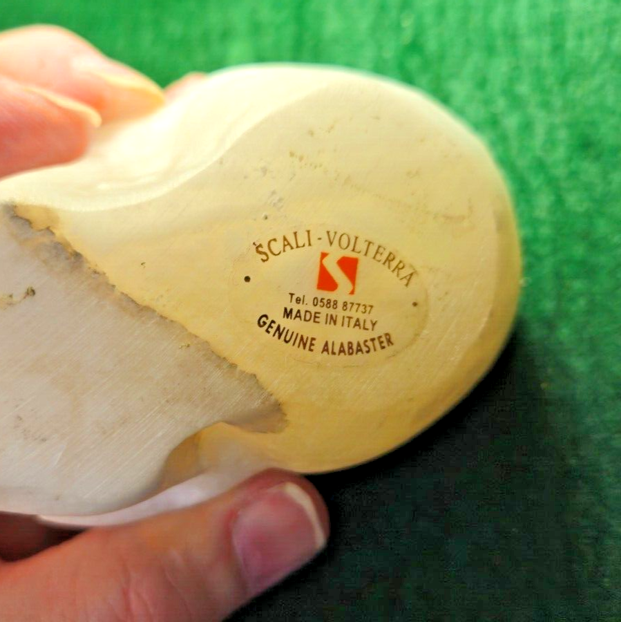Genuine Alabaster hand carved Skull from Scali Volterra 3" high | eBay