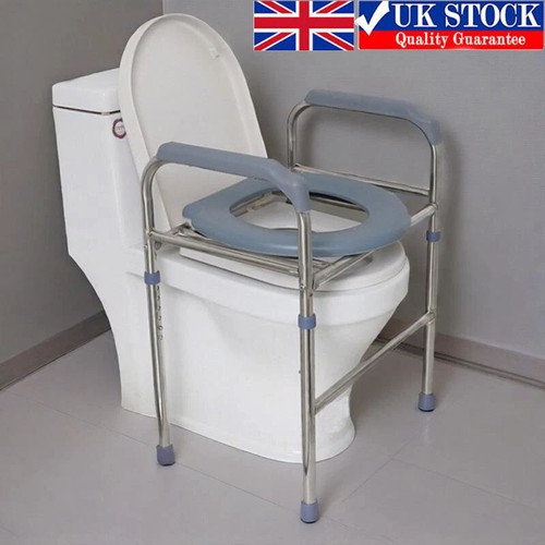 Universal Raised Toilet Seat Frame Aluminium Alloy Adjustable Riser for ...