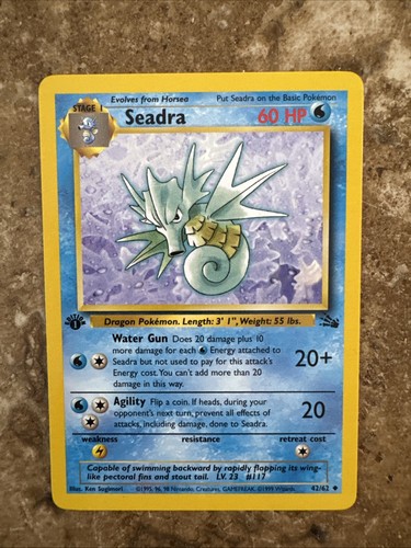 1st Edition Seadra 42/62 - Fossil - Near Mint | eBay