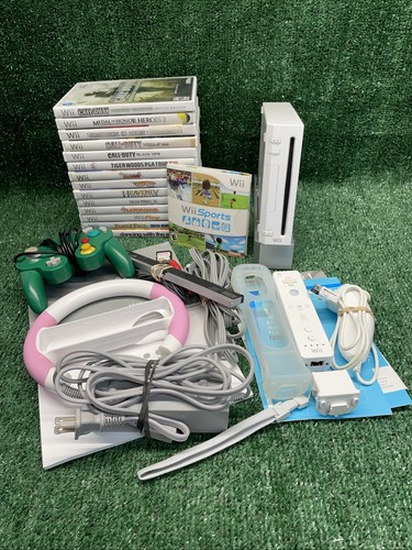 Nintendo Wii Console Bundle w Controllers/ Cords & 15 Games (Wii SPORTS ...