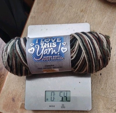 I Love This Yarn Green Camo New | eBay