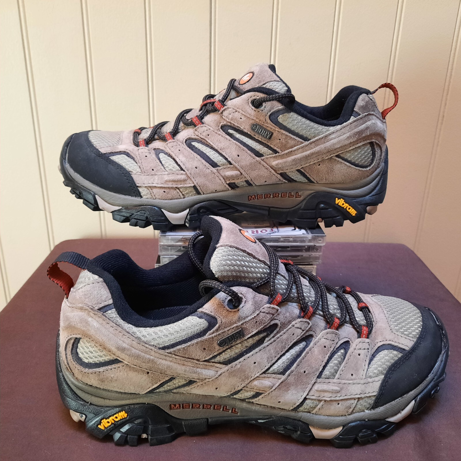 Merrell Moab 2 Leather Trail Hiking Shoes Brown Vibra… - Gem