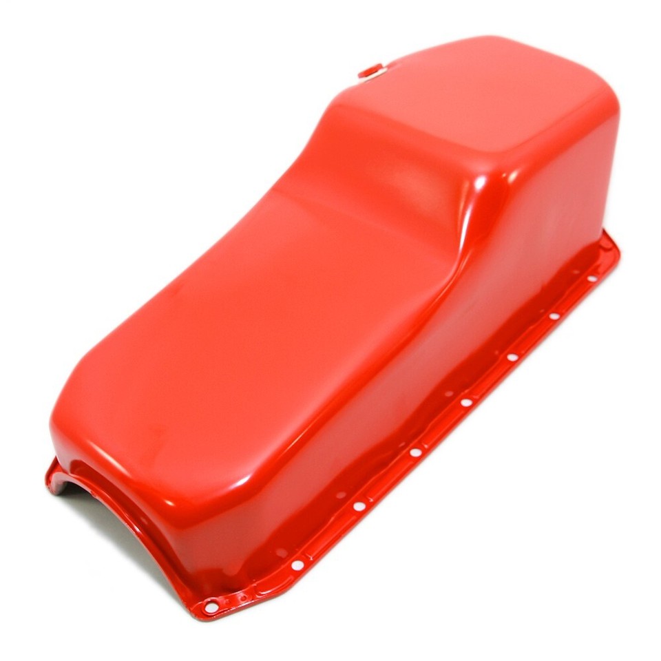 SBC 58-79 Stock Capacity Orange Painted Oil Pan 327 350 400 Chevy Small ...