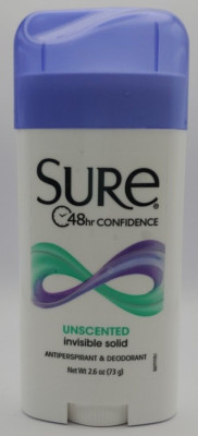 Sure 48 HR Confidence Anti-Perspirant Deodorant Unscented Invisible ...