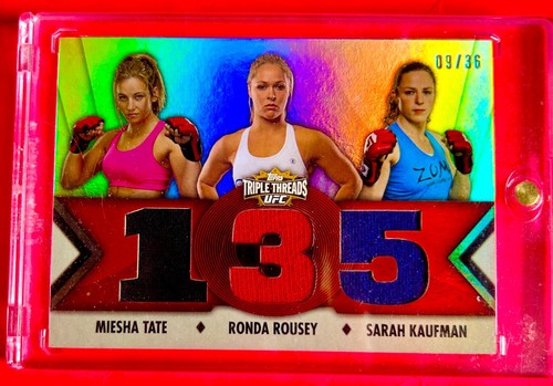 2013 Topps UFC Knockout - Triple Threads Relic Tate, Rousey, Kaufman ...