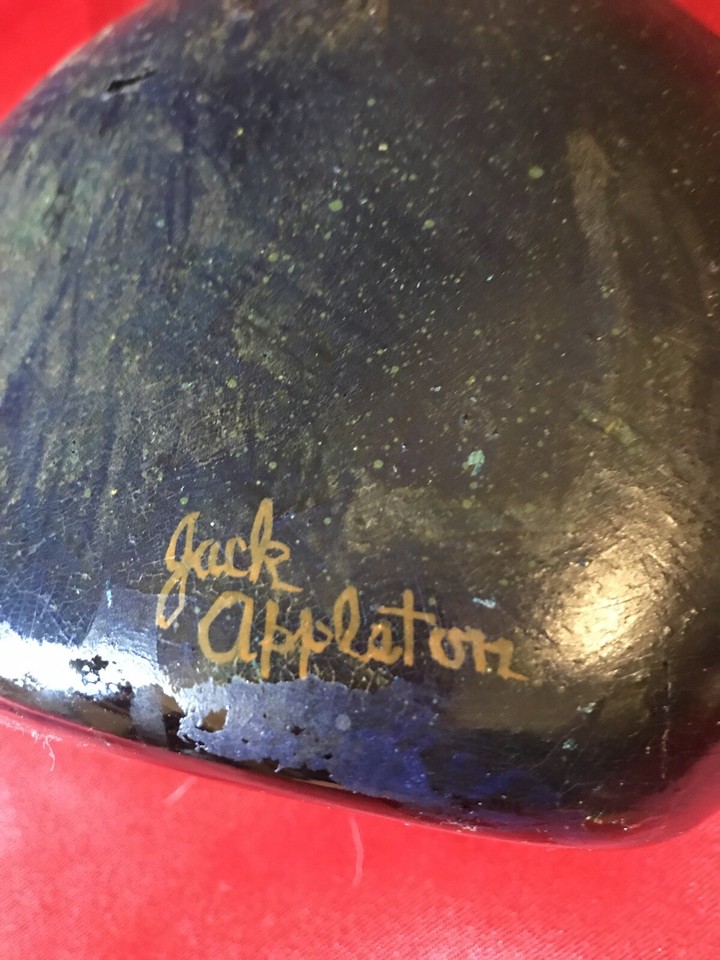 Jack Appleton watercolor, Vintage Pope XXIII Painted Bottle,Art,antique ...