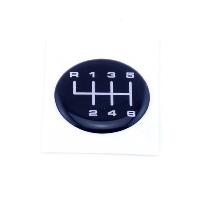 Gear Knob Shift Pattern Sticker 3D Domed Gel Sticker Decal CUSTOM SIZE ...