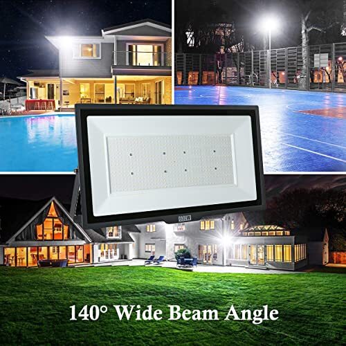 600w Led Flood Light Waterproof Ip66 With Plug 6000k Daylight White ...