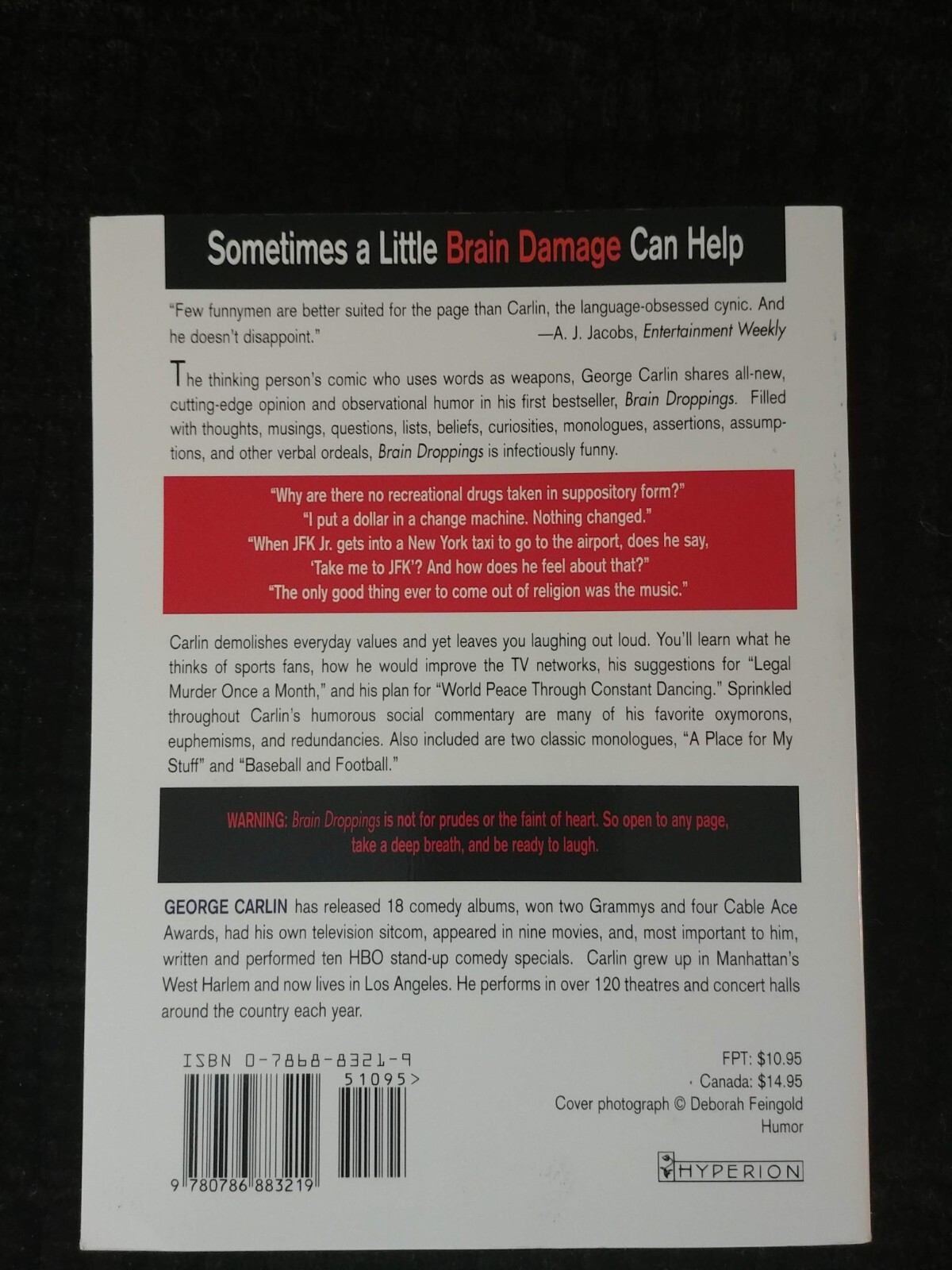 Brain Droppings by George Carlin (1998, Trade Paperback, Reprint) for ...