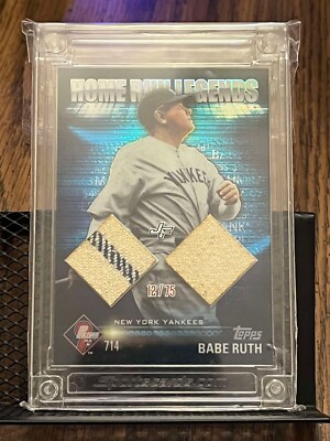 BABE RUTH 2024 JERSEY FUSION LEGENDS YANKEES HOF DUAL WORN PANTS PATCH ...