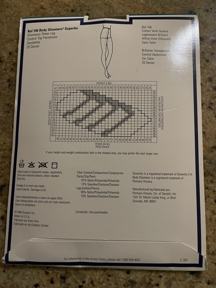 Givenchy Body Gleamers Pantyhose Shimmery Control Top Le Jet Black Size ...