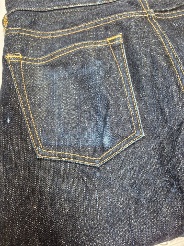 Japan Blue JB0-630 Selvedge Jeans (29) Blue Button-Fly Pockets Straight ...