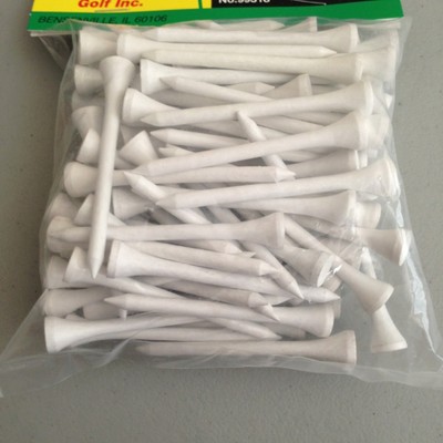 100 Ct Professional Tee 2 3/4" Pro Length WHITE Color Golf Tees | eBay