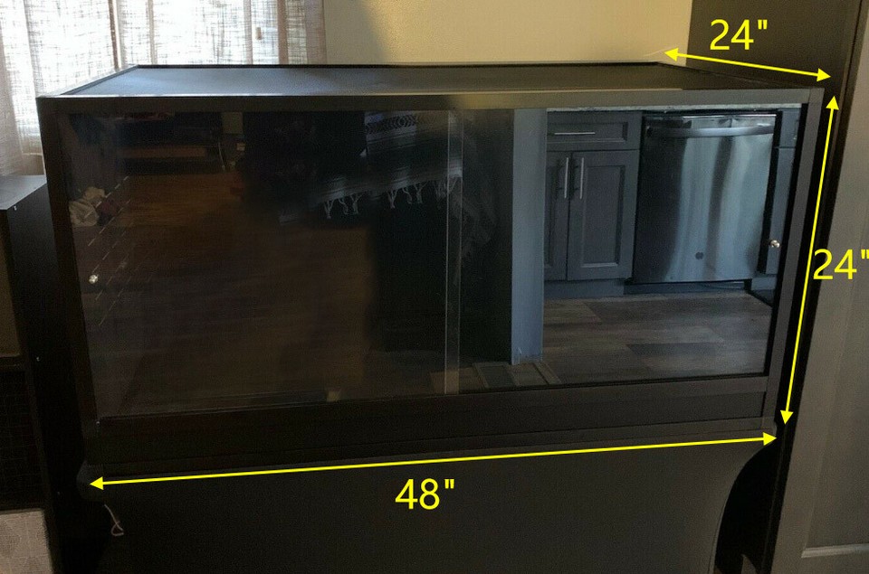 48x24x24''PVC Reptile Enclosure 120 Gallon Large Reptile Terrarium ...