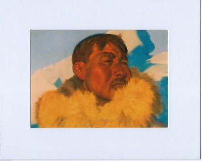 8X10" Matted Print Art Picture Painting, Fred Machetanz: Eskimo Hunter ...