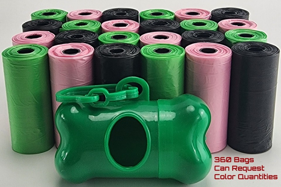 Dog Waste Poop Bags Pet Clean Up Refills Roll Leak Proof Free Dispenser ...