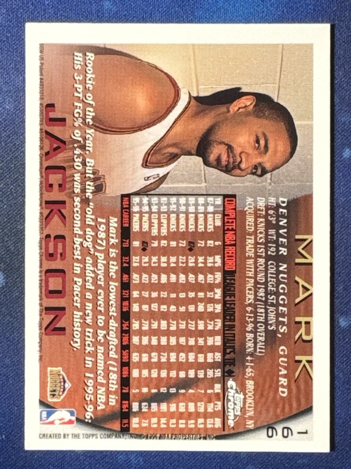 Mark Jackson 1996-97 Topps Chrome Basketball #166 Denver Nuggets | eBay
