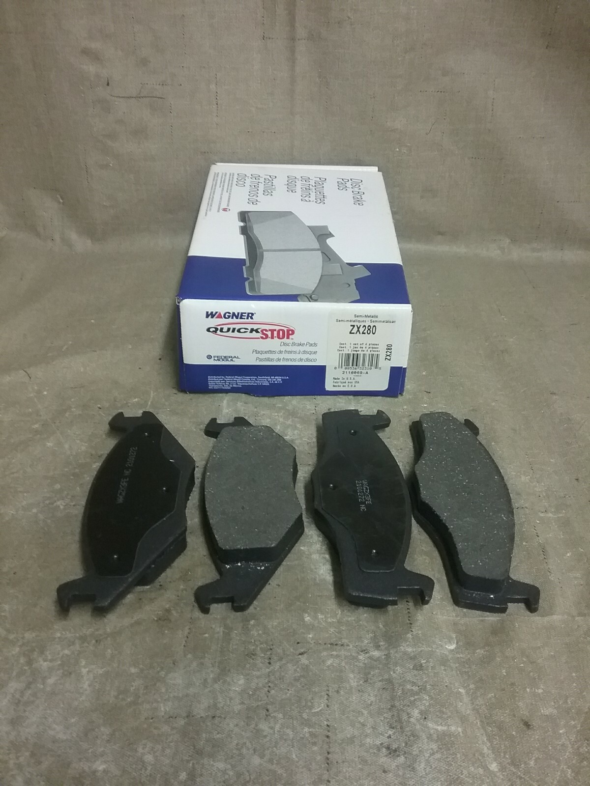 Wagner ZX280 QuickStop Semi-metalic Disc Brake Pads | eBay