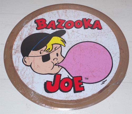 NOSTALGIC BAZOOKA GUM - BAZOOKA JOE ROUND METAL SIGN, NEW! | eBay