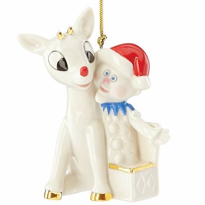 Lenox Rudolph & Charlie in the Box Ornament Figurine 2015 Red Nosed ...
