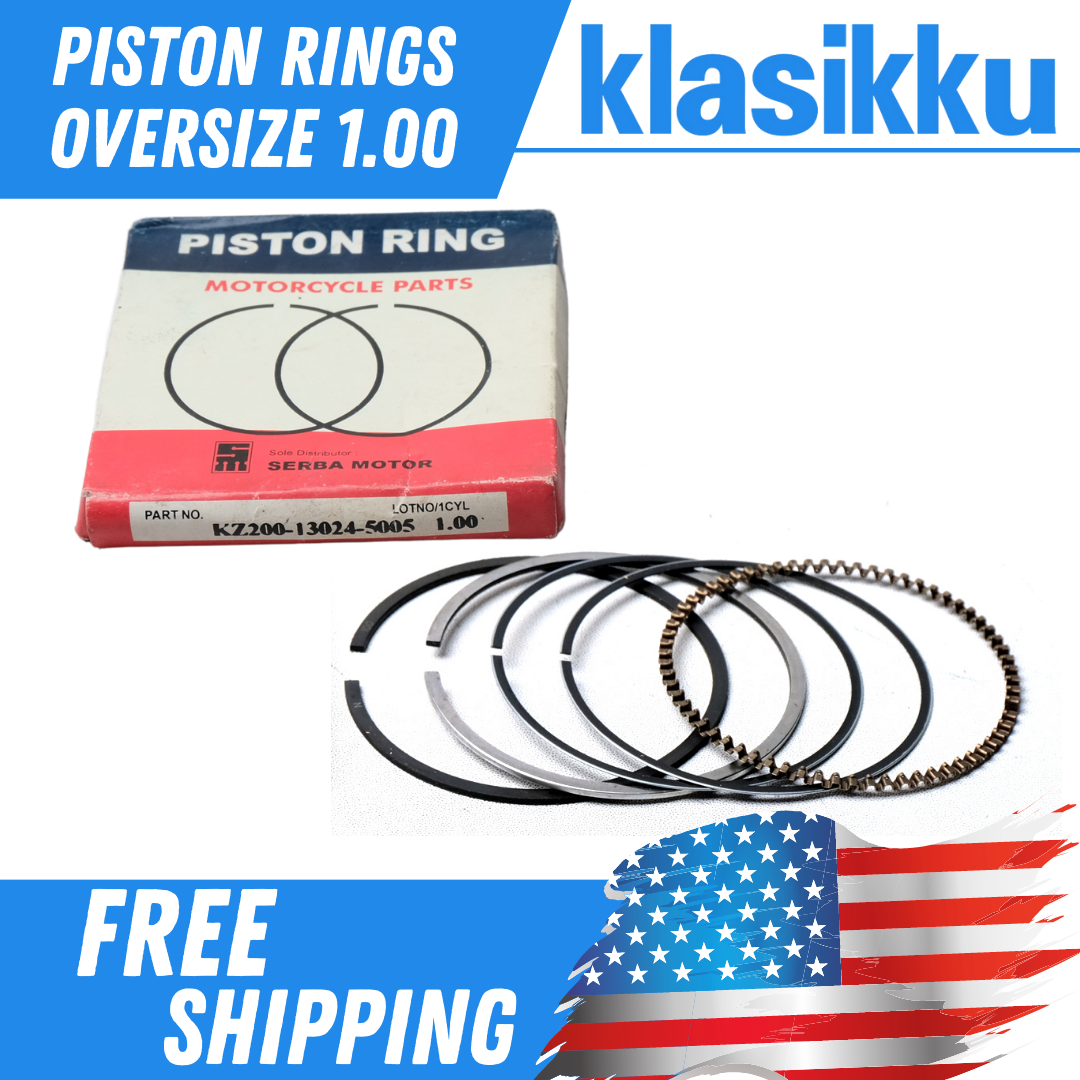 Fits For Kawasaki KLT200 KLT 200 KZ200 KZ 200 Piston Rings Oversize 1. ...