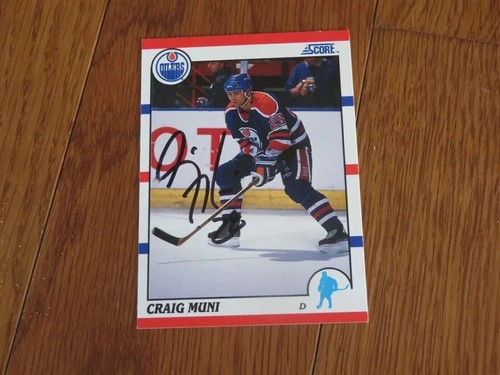 Craig Muni Autographed Hand Signed Card Score Edmonton Oilers | eBay