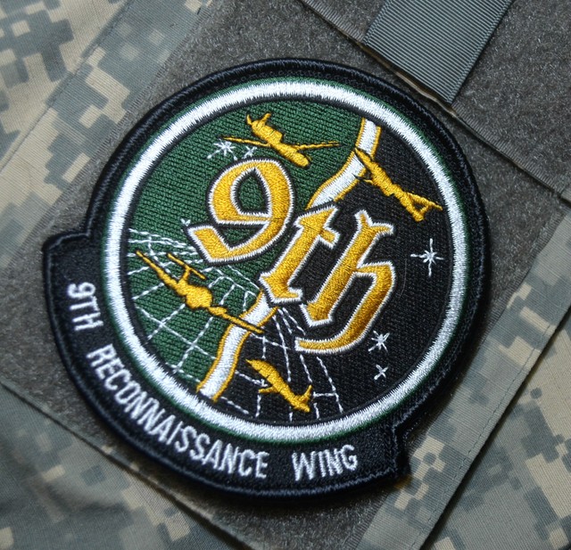 USAF 9TH STRATEGIC RECONNAISSANCE WING SRW SHOULDER SLEEVE INSIGNIA ...