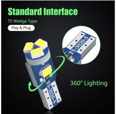 10 pcs Vanity Mirror LED Wedge Bulbs Ultra White Light | eBay